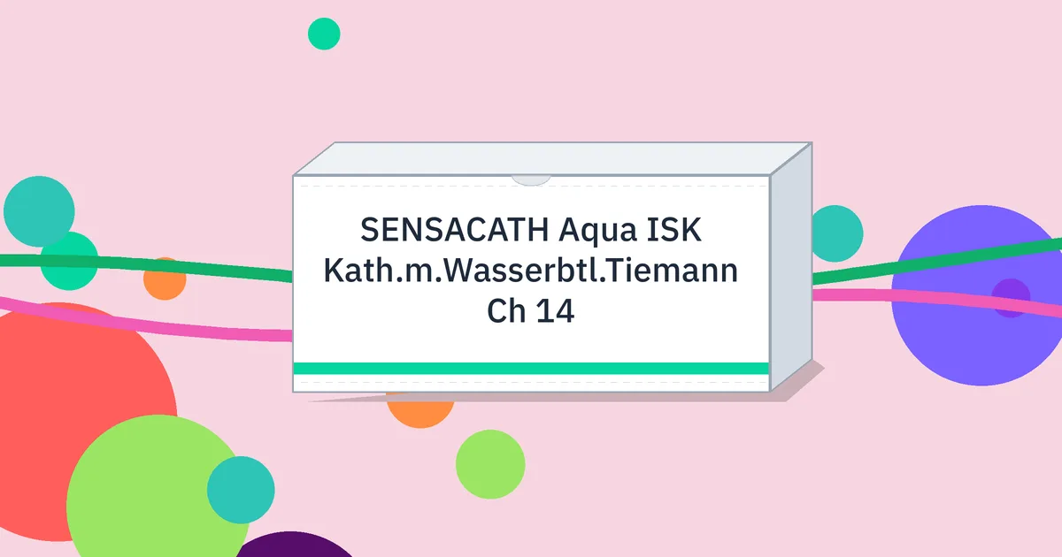 Symbolbild: Packung mit der Aufschrift SENSACATH Aqua ISK Kath.m.Wasserbtl.Tiemann Ch 14 (PZN 19856057) – Verfügbarkeit und Bezug in Apotheken in Frankfurt am Main
