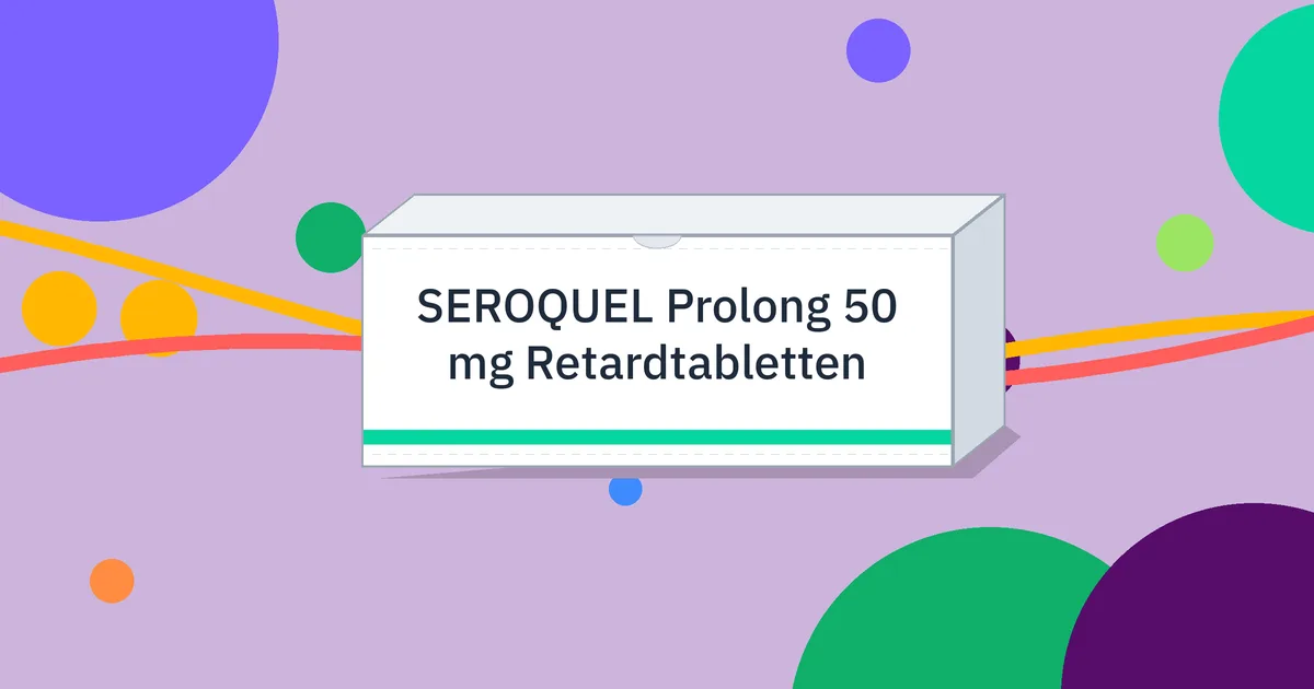 Symbolbild: Packung mit der Aufschrift SEROQUEL Prolong 50 mg Retardtabletten (PZN 11006431) – Verfügbarkeit und Bezug in Apotheken in Frankfurt am Main