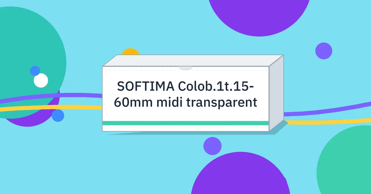 Symbolbild: Packung mit der Aufschrift SOFTIMA Colob.1t.15-60mm midi transparent (PZN 17953394) – Verfügbarkeit und Bezug in Apotheken in Frankfurt am Main