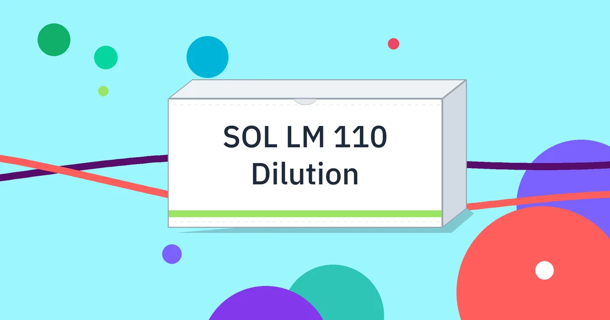 Symbolbild: Packung mit der Aufschrift SOL LM 110 Dilution (PZN 13192219) – Verfügbarkeit und Bezug in Apotheken in Frankfurt am Main