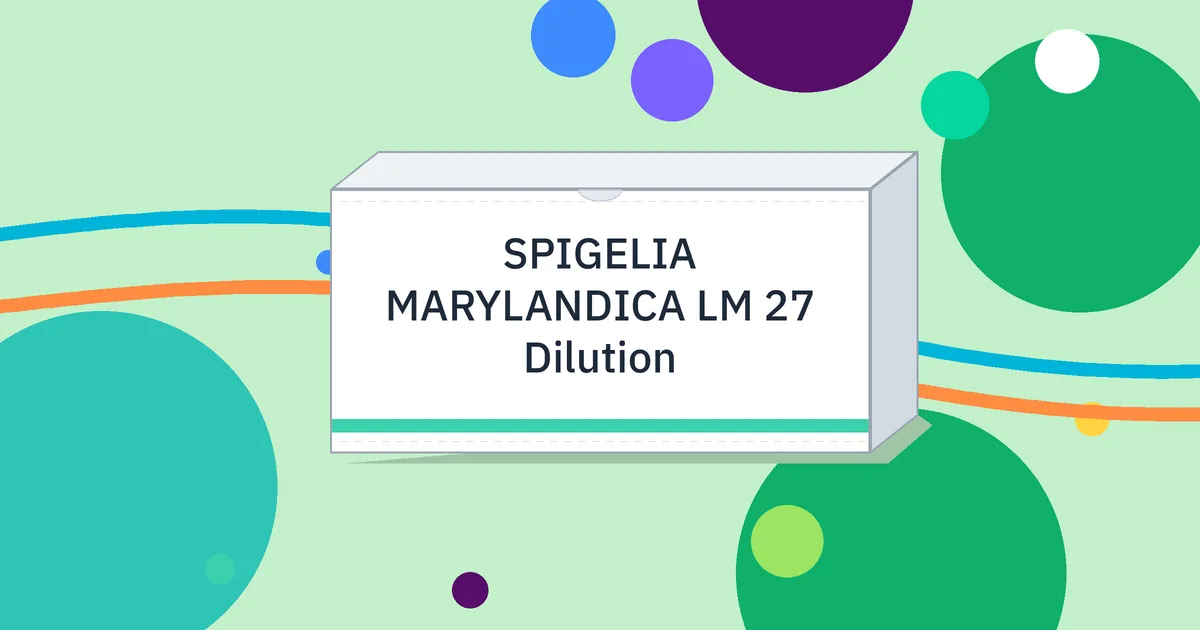 Symbolbild: Packung mit der Aufschrift SPIGELIA MARYLANDICA LM 27 Dilution (PZN 13195778) – Verfügbarkeit und Bezug in Apotheken in Frankfurt am Main