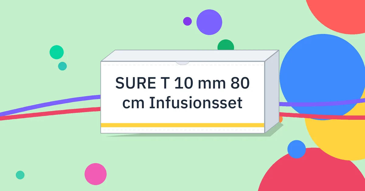 Symbolbild: Packung mit der Aufschrift SURE T 10 mm 80 cm Infusionsset (PZN 05460545) – Verfügbarkeit und Bezug in Apotheken in Frankfurt am Main