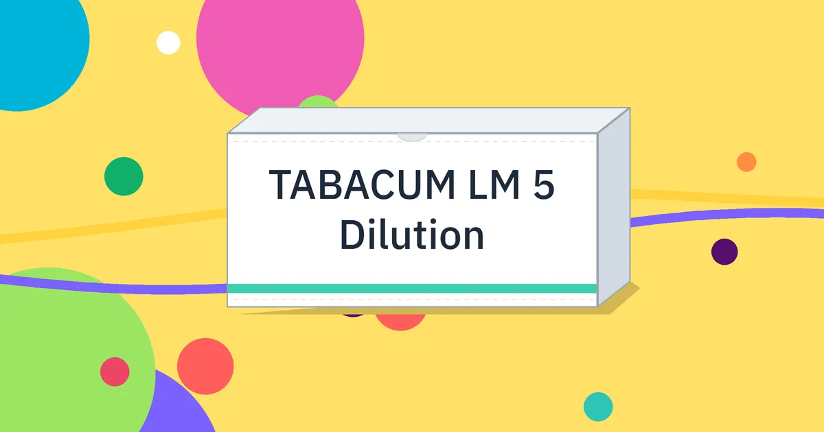 Symbolbild: Packung mit der Aufschrift TABACUM LM 5 Dilution (PZN 13212525) – Verfügbarkeit und Bezug in Apotheken in Frankfurt am Main