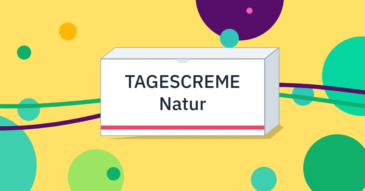 Symbolbild: Packung mit der Aufschrift TAGESCREME Natur (PZN 14168370) – Verfügbarkeit und Bezug in Apotheken in Frankfurt am Main