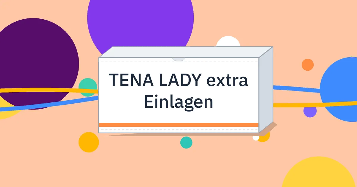 Symbolbild: Packung mit der Aufschrift TENA LADY extra Einlagen (PZN 10180776) – Verfügbarkeit und Bezug in Apotheken in Frankfurt am Main