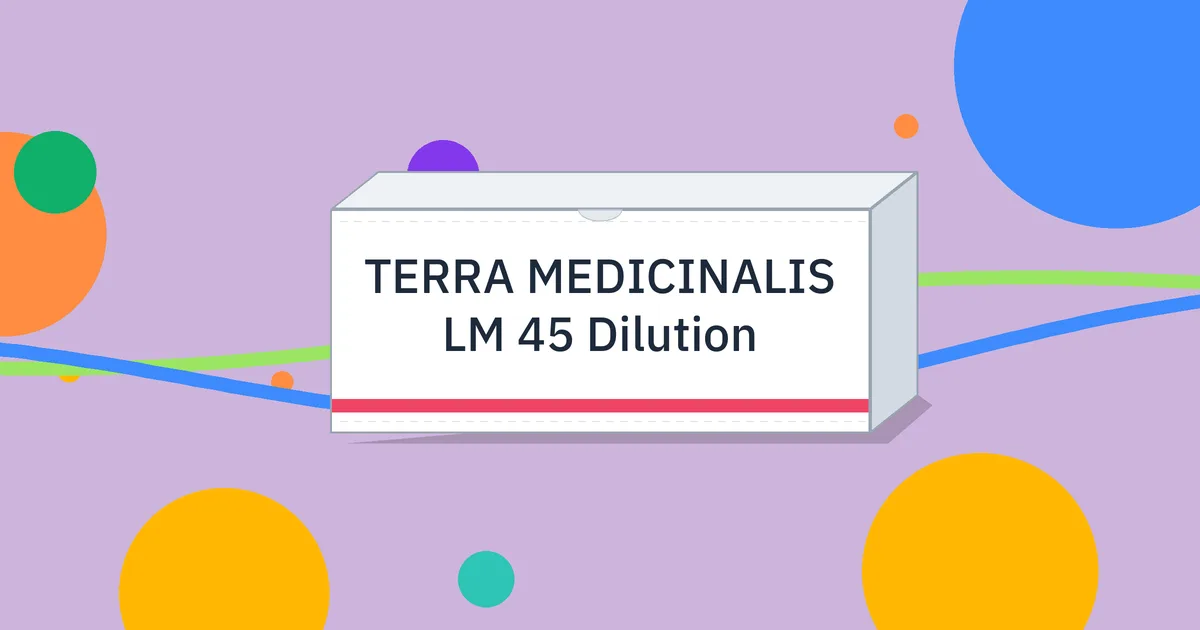 Symbolbild: Packung mit der Aufschrift TERRA MEDICINALIS LM 45 Dilution (PZN 13217356) – Verfügbarkeit und Bezug in Apotheken in Frankfurt am Main