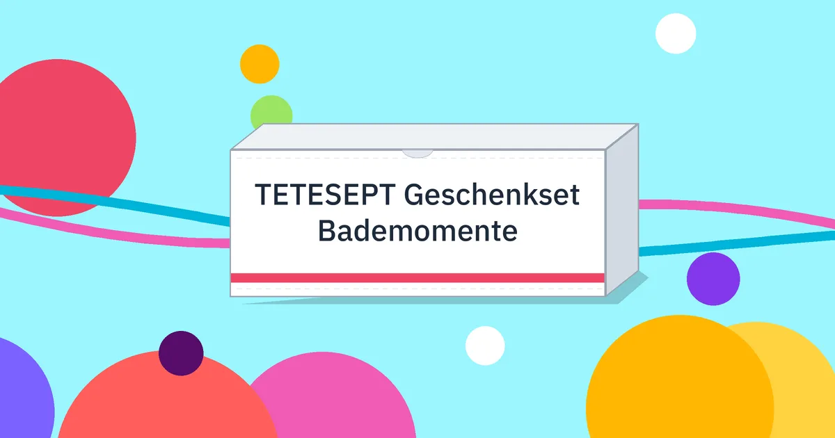 Symbolbild: Packung mit der Aufschrift TETESEPT Geschenkset Bademomente (PZN 17380455) – Verfügbarkeit und Bezug in Apotheken in Frankfurt am Main