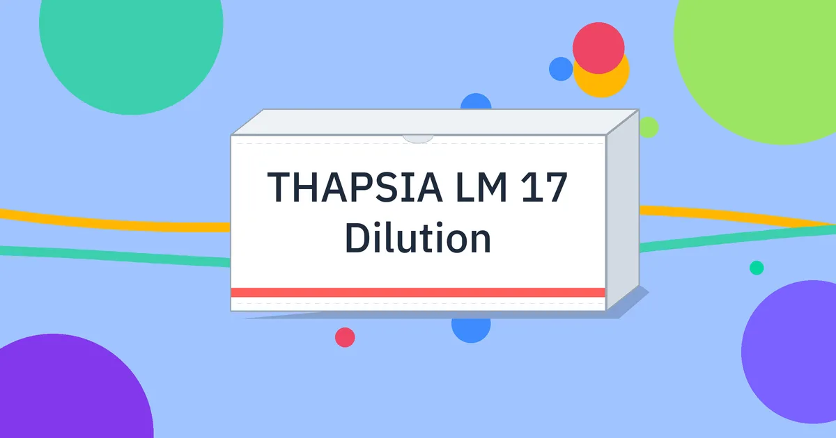 Symbolbild: Packung mit der Aufschrift THAPSIA LM 17 Dilution (PZN 13690041) – Verfügbarkeit und Bezug in Apotheken in Frankfurt am Main