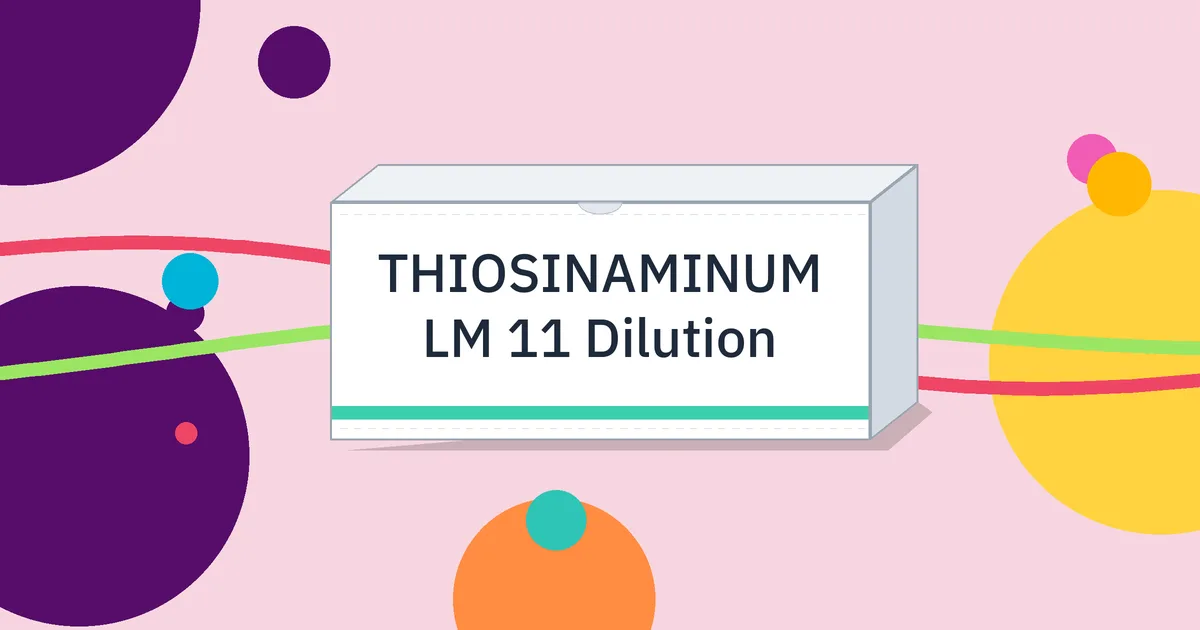 Symbolbild: Packung mit der Aufschrift THIOSINAMINUM LM 11 Dilution (PZN 13221174) – Verfügbarkeit und Bezug in Apotheken in Frankfurt am Main