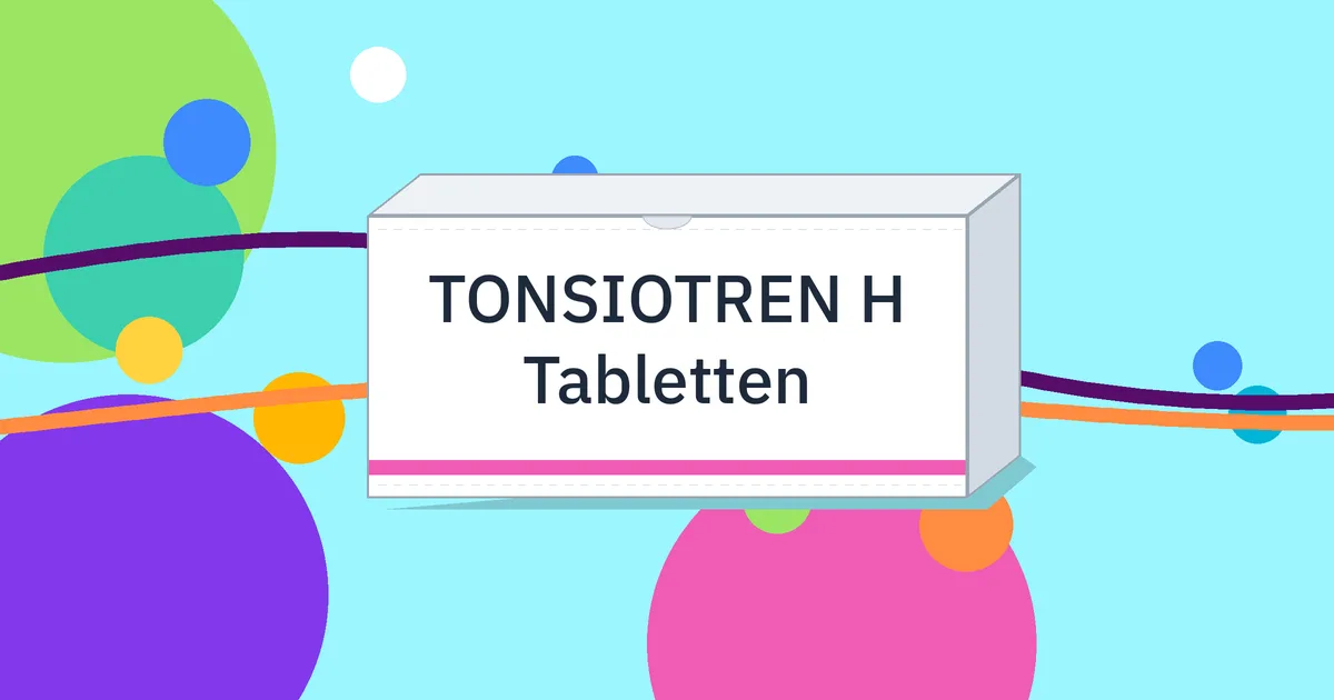 Symbolbild: Packung mit der Aufschrift TONSIOTREN H Tabletten (PZN 07135938) – Verfügbarkeit und Bezug in Apotheken in Frankfurt am Main