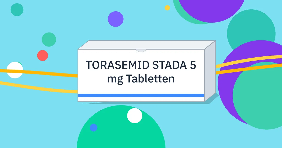 Symbolbild: Packung mit der Aufschrift TORASEMID STADA 5 mg Tabletten (PZN 17971707) – Verfügbarkeit und Bezug in Apotheken in Frankfurt am Main