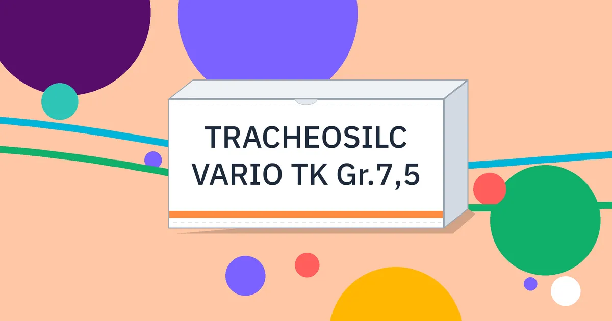 Symbolbild: Packung mit der Aufschrift TRACHEOSILC VARIO TK Gr.7,5 (PZN 14348356) – Verfügbarkeit und Bezug in Apotheken in Frankfurt am Main