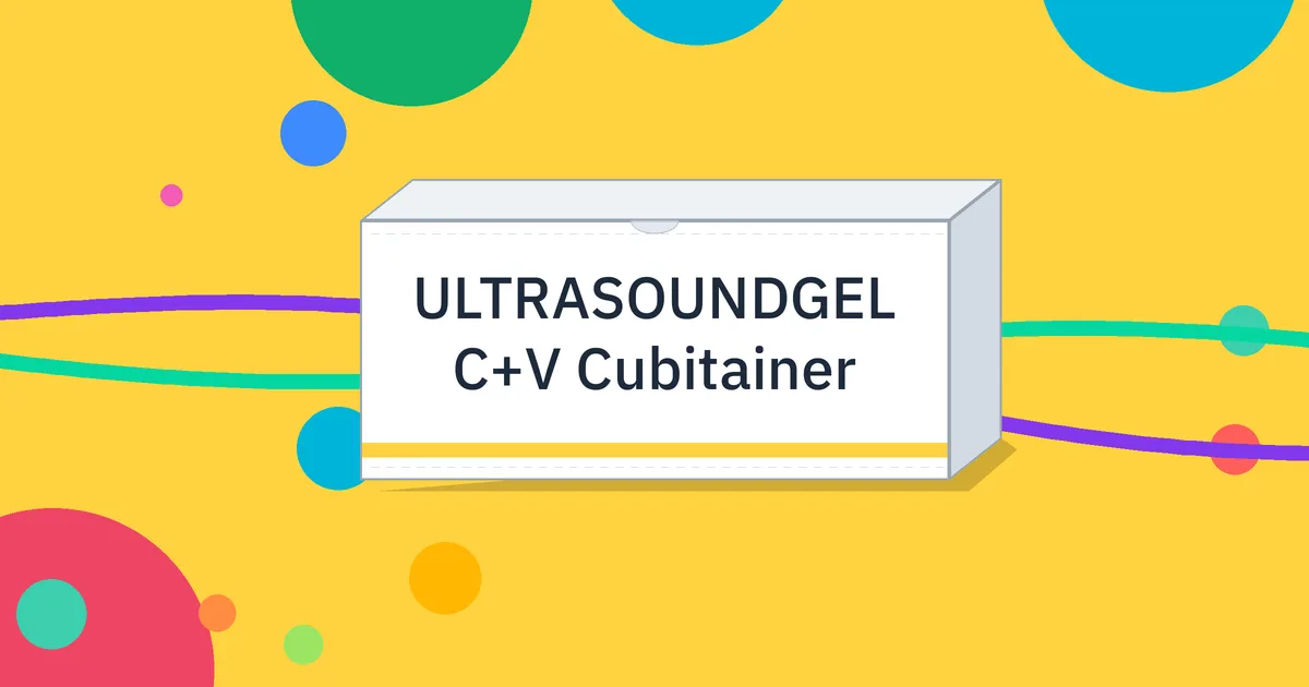 Symbolbild: Packung mit der Aufschrift ULTRASOUNDGEL C+V Cubitainer (PZN 18468778) – Verfügbarkeit und Bezug in Apotheken in Frankfurt am Main