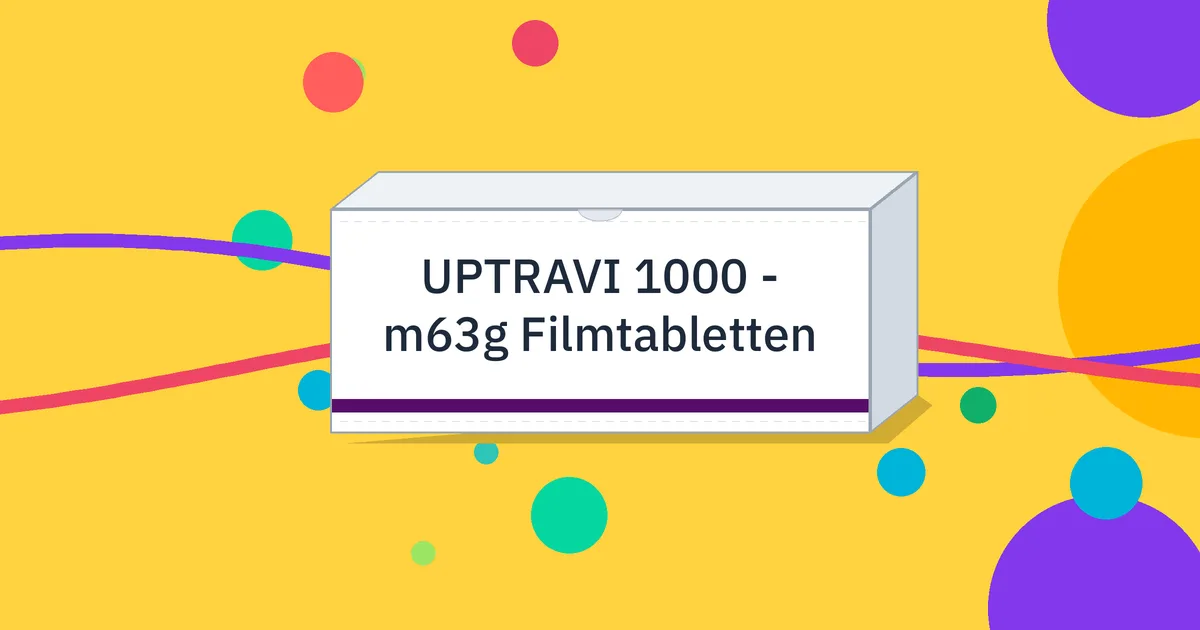 Symbolbild: Packung mit der Aufschrift UPTRAVI 1000 -m63g Filmtabletten (PZN 11579285) – Verfügbarkeit und Bezug in Apotheken in Frankfurt am Main