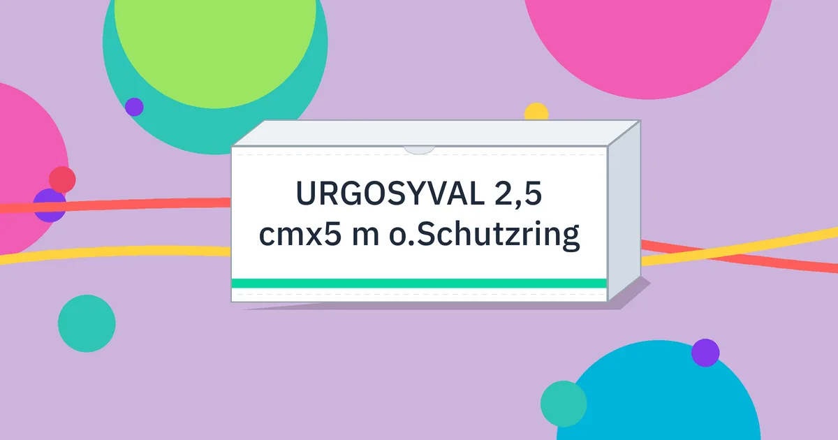 Symbolbild: Packung mit der Aufschrift URGOSYVAL 2,5 cmx5 m o.Schutzring (PZN 00299766) – Verfügbarkeit und Bezug in Apotheken in Frankfurt am Main