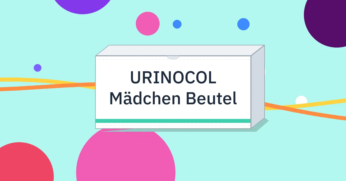 Symbolbild: Packung mit der Aufschrift URINOCOL Mädchen Beutel (PZN 04648175) – Verfügbarkeit und Bezug in Apotheken in Frankfurt am Main