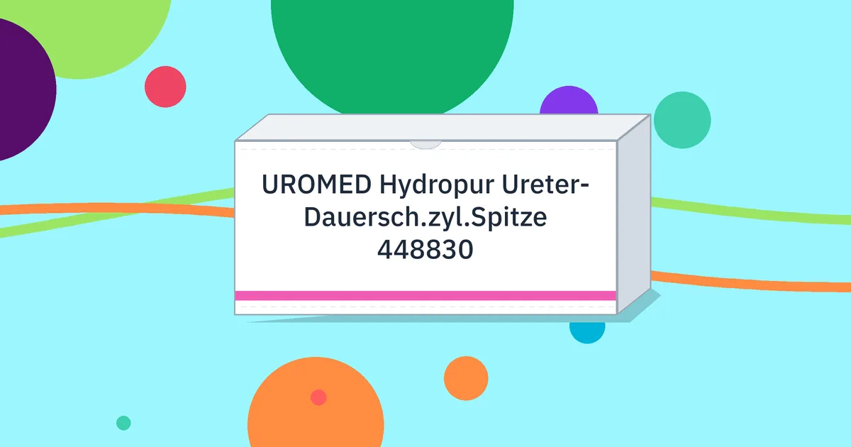 Symbolbild: Packung mit der Aufschrift UROMED Hydropur Ureter-Dauersch.zyl.Spitze 448830 (PZN 11371886) – Verfügbarkeit und Bezug in Apotheken in Frankfurt am Main