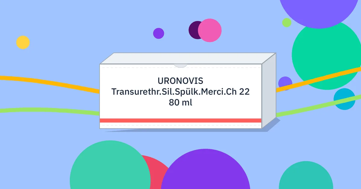 Symbolbild: Packung mit der Aufschrift URONOVIS Transurethr.Sil.Spülk.Merci.Ch 22 80 ml (PZN 00796186) – Verfügbarkeit und Bezug in Apotheken in Frankfurt am Main