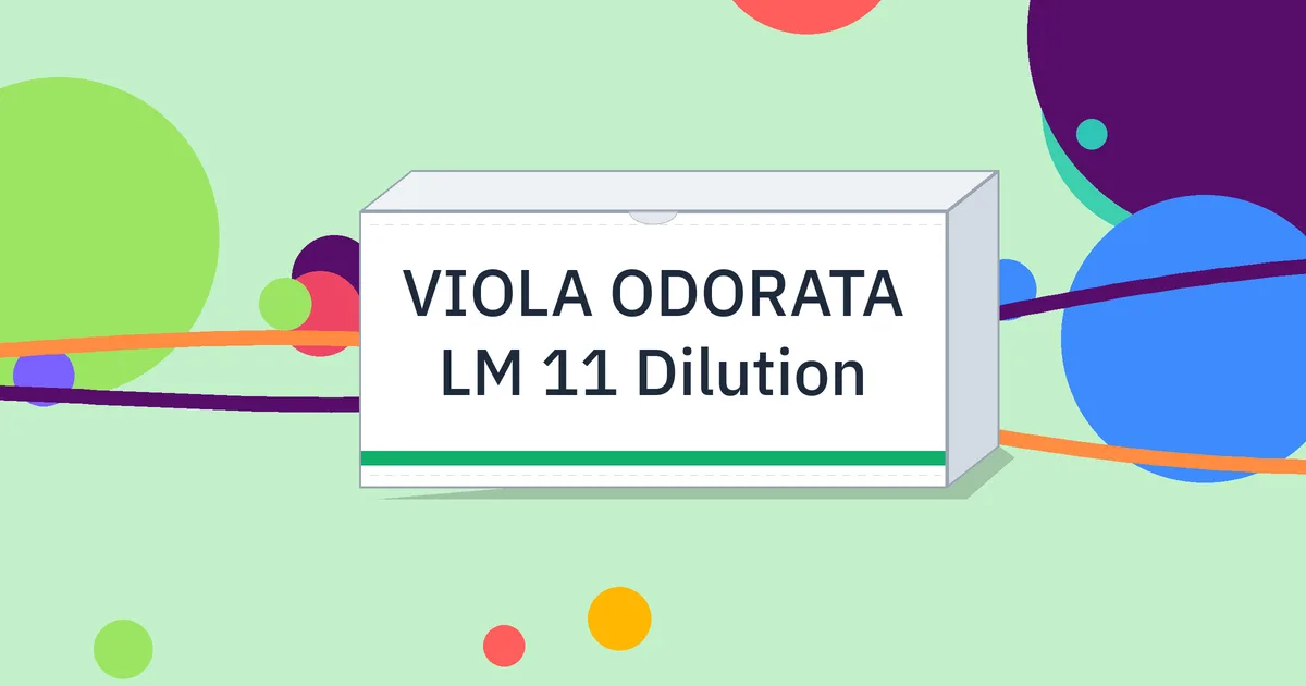 Symbolbild: Packung mit der Aufschrift VIOLA ODORATA LM 11 Dilution (PZN 13275313) – Verfügbarkeit und Bezug in Apotheken in Frankfurt am Main