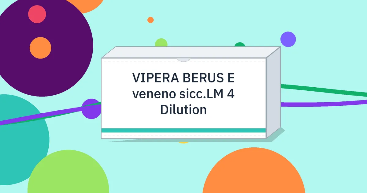 Symbolbild: Packung mit der Aufschrift VIPERA BERUS E veneno sicc.LM 4 Dilution (PZN 13276896) – Verfügbarkeit und Bezug in Apotheken in Frankfurt am Main