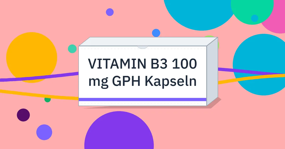 Symbolbild: Packung mit der Aufschrift VITAMIN B3 100 mg GPH Kapseln (PZN 04700036) – Verfügbarkeit und Bezug in Apotheken in Frankfurt am Main