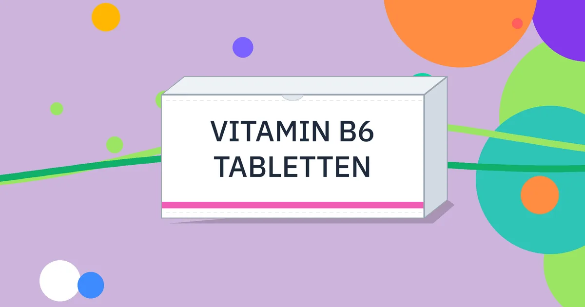 Symbolbild: Packung mit der Aufschrift VITAMIN B6 TABLETTEN (PZN 16230417) – Verfügbarkeit und Bezug in Apotheken in Frankfurt am Main