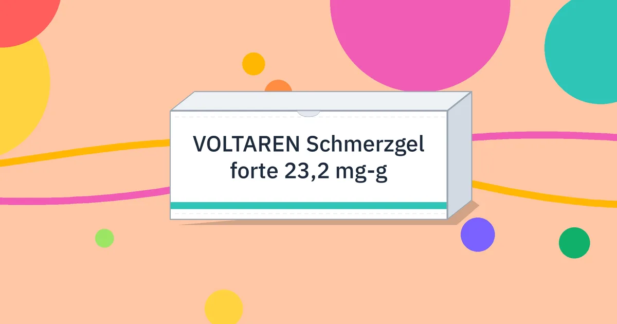 Symbolbild: Packung mit der Aufschrift VOLTAREN Schmerzgel forte 23,2 mg-g (PZN 08628264) – Verfügbarkeit und Bezug in Apotheken in Frankfurt am Main