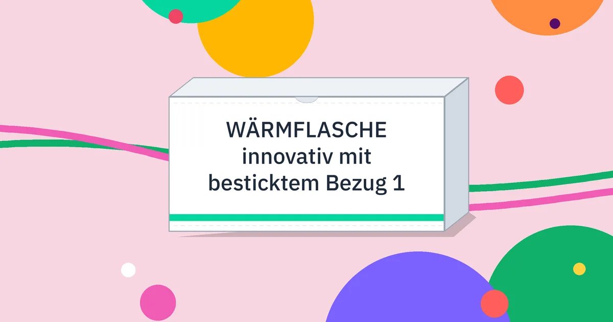 Symbolbild: Packung mit der Aufschrift WÄRMFLASCHE innovativ mit besticktem Bezug 1 (PZN 11342399) – Verfügbarkeit und Bezug in Apotheken in Frankfurt am Main
