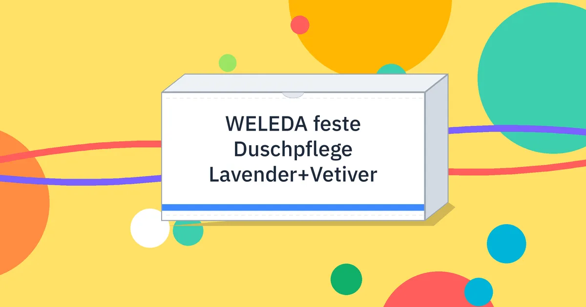 Symbolbild: Packung mit der Aufschrift WELEDA feste Duschpflege Lavender+Vetiver (PZN 17607539) – Verfügbarkeit und Bezug in Apotheken in Frankfurt am Main