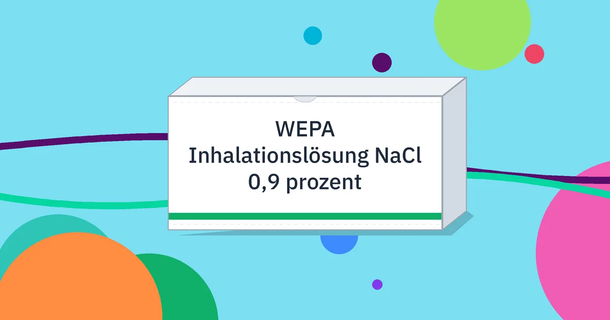 Symbolbild: Packung mit der Aufschrift WEPA Inhalationslösung NaCl 0,9 prozent (PZN 15572104) – Verfügbarkeit und Bezug in Apotheken in Frankfurt am Main