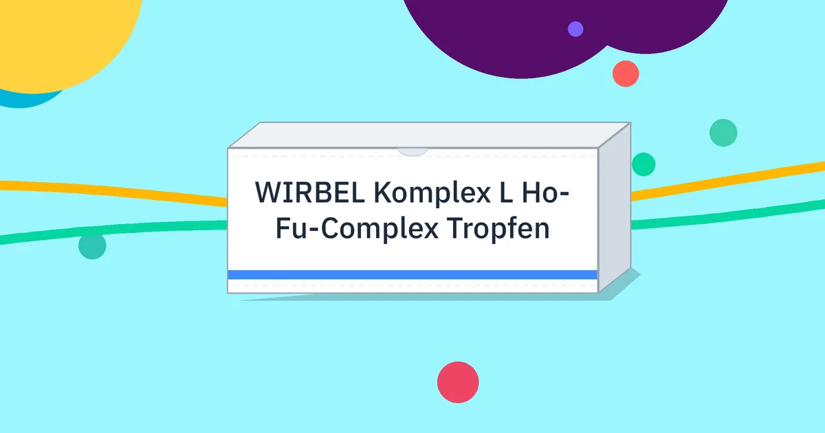 Symbolbild: Packung mit der Aufschrift WIRBEL Komplex L Ho-Fu-Complex Tropfen (PZN 01742850) – Verfügbarkeit und Bezug in Apotheken in Frankfurt am Main