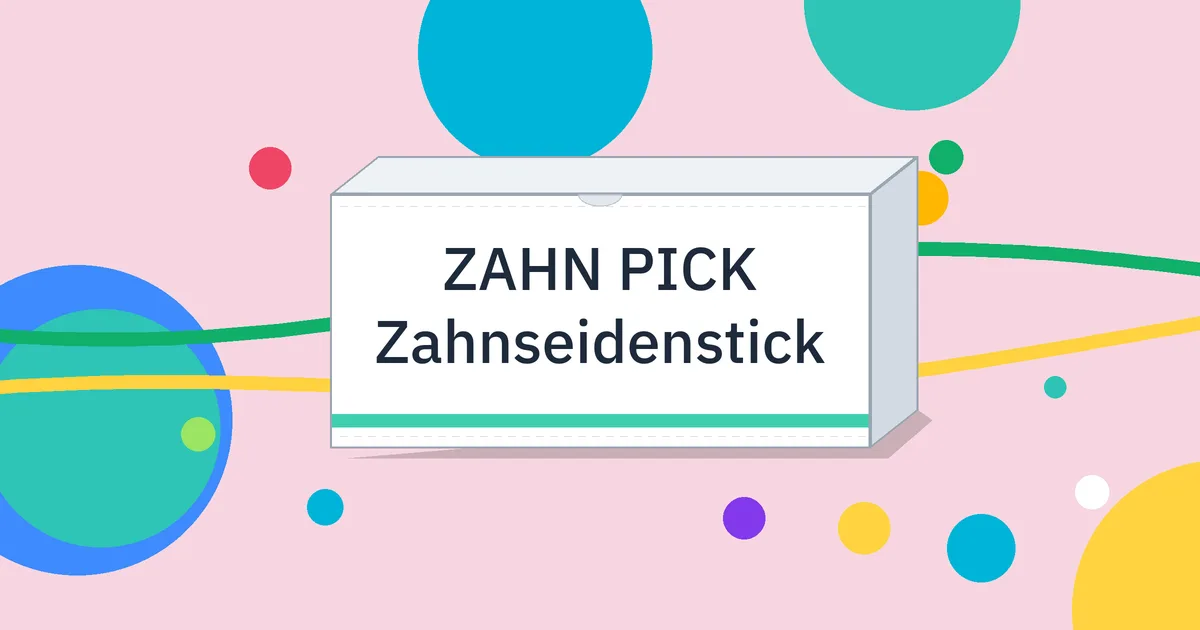 Symbolbild: Packung mit der Aufschrift ZAHN PICK Zahnseidenstick (PZN 07578920) – Verfügbarkeit und Bezug in Apotheken in Frankfurt am Main