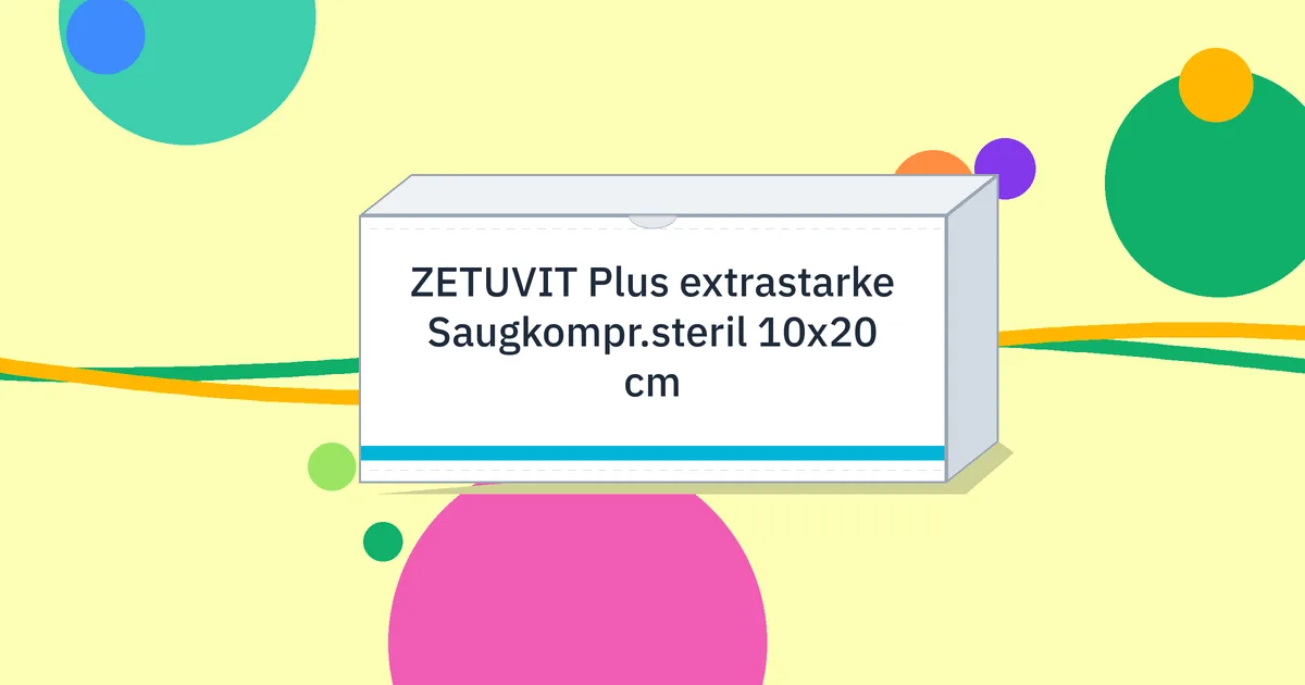Symbolbild: Packung mit der Aufschrift ZETUVIT Plus extrastarke Saugkompr.steril 10x20 cm (PZN 18717023) – Verfügbarkeit und Bezug in Apotheken in Frankfurt am Main