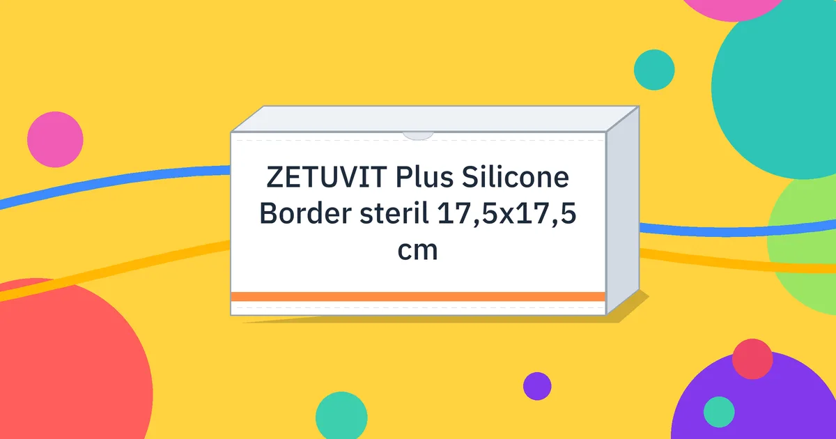 Symbolbild: Packung mit der Aufschrift ZETUVIT Plus Silicone Border steril 17,5x17,5 cm (PZN 18127333) – Verfügbarkeit und Bezug in Apotheken in Frankfurt am Main