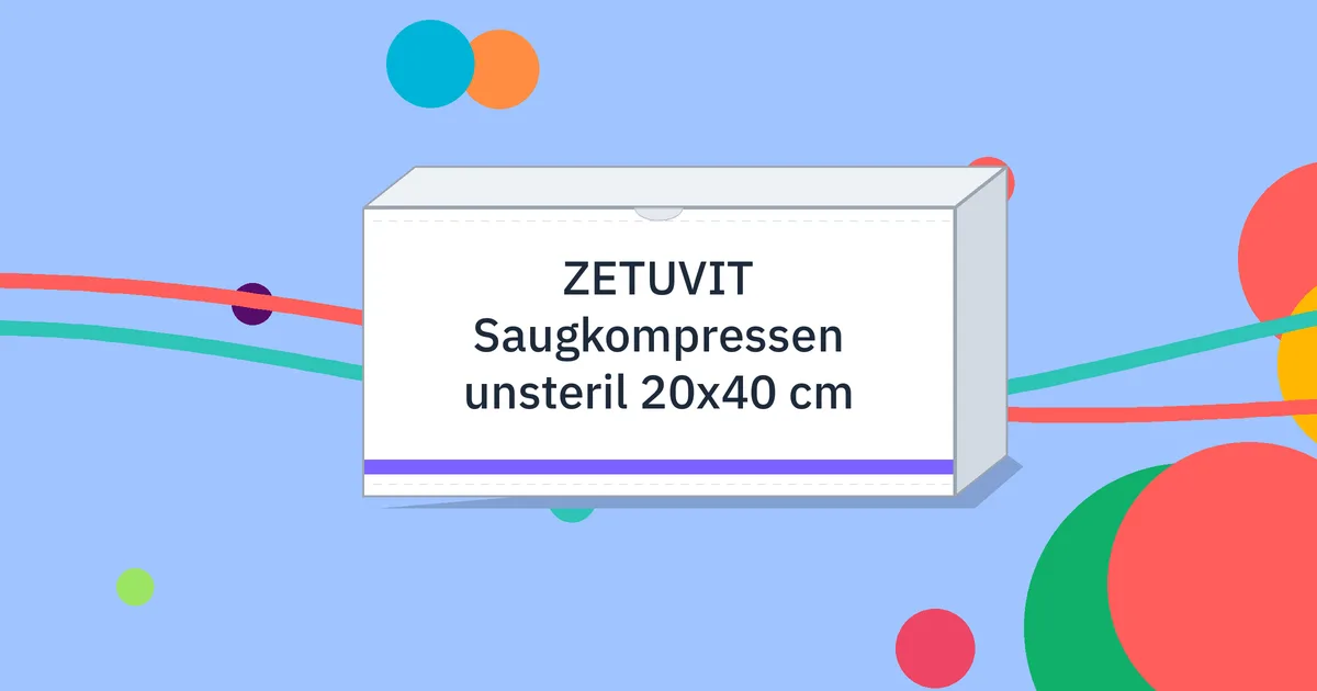 Symbolbild: Packung mit der Aufschrift ZETUVIT Saugkompressen unsteril 20x40 cm (PZN 03907775) – Verfügbarkeit und Bezug in Apotheken in Frankfurt am Main