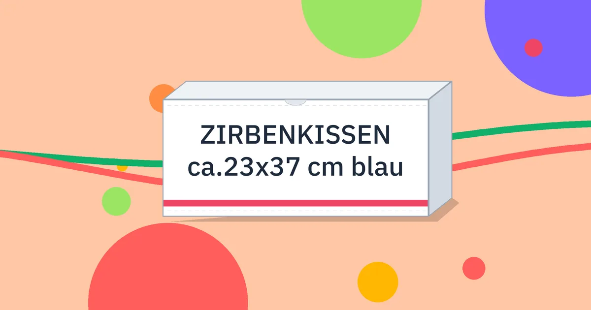 Symbolbild: Packung mit der Aufschrift ZIRBENKISSEN ca.23x37 cm blau (PZN 15633975) – Verfügbarkeit und Bezug in Apotheken in Frankfurt am Main