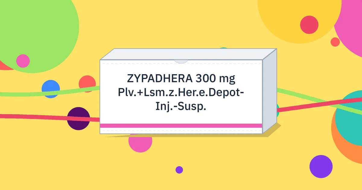 Symbolbild: Packung mit der Aufschrift ZYPADHERA 300 mg Plv.+Lsm.z.Her.e.Depot-Inj.-Susp. (PZN 09300206) – Verfügbarkeit und Bezug in Apotheken in Frankfurt am Main