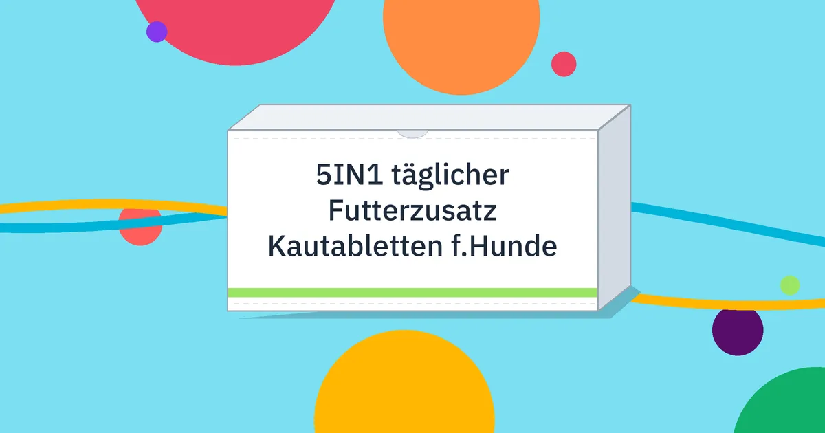 Symbolbild: Packung mit der Aufschrift 5IN1 täglicher Futterzusatz Kautabletten f.Hunde (PZN 17835068) – Verfügbarkeit und Bezug in Apotheken in Frankfurt am Main
