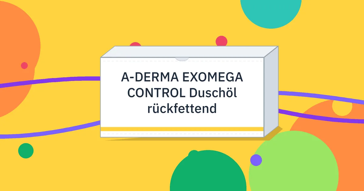 Symbolbild: Packung mit der Aufschrift A-DERMA EXOMEGA CONTROL Duschöl rückfettend (PZN 18723667) – Verfügbarkeit und Bezug in Apotheken in Frankfurt am Main