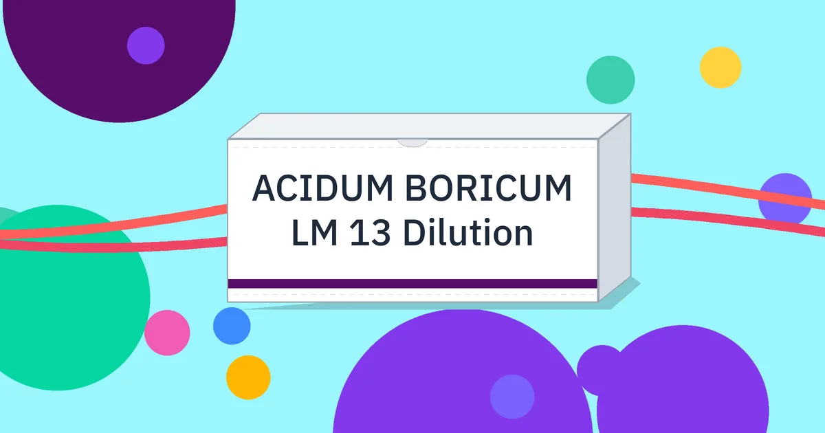 Symbolbild: Packung mit der Aufschrift ACIDUM BORICUM LM 13 Dilution (PZN 13269761) – Verfügbarkeit und Bezug in Apotheken in Frankfurt am Main
