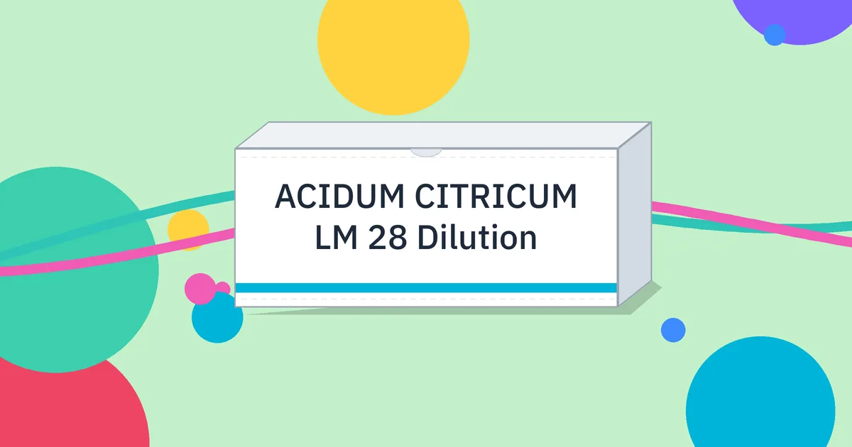 Symbolbild: Packung mit der Aufschrift ACIDUM CITRICUM LM 28 Dilution (PZN 13273969) – Verfügbarkeit und Bezug in Apotheken in Frankfurt am Main