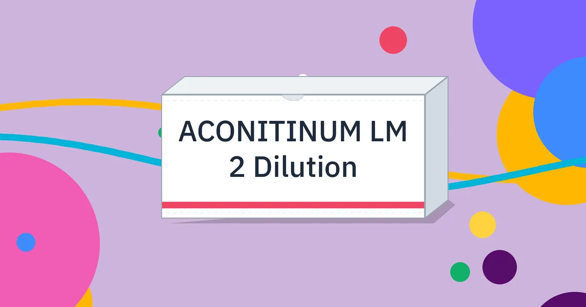 Symbolbild: Packung mit der Aufschrift ACONITINUM LM 2 Dilution (PZN 13289373) – Verfügbarkeit und Bezug in Apotheken in Frankfurt am Main