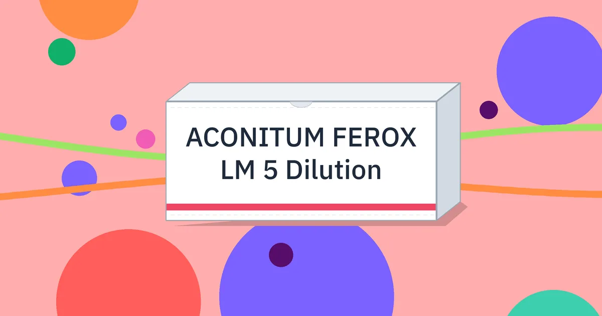 Symbolbild: Packung mit der Aufschrift ACONITUM FEROX LM 5 Dilution (PZN 13290347) – Verfügbarkeit und Bezug in Apotheken in Frankfurt am Main