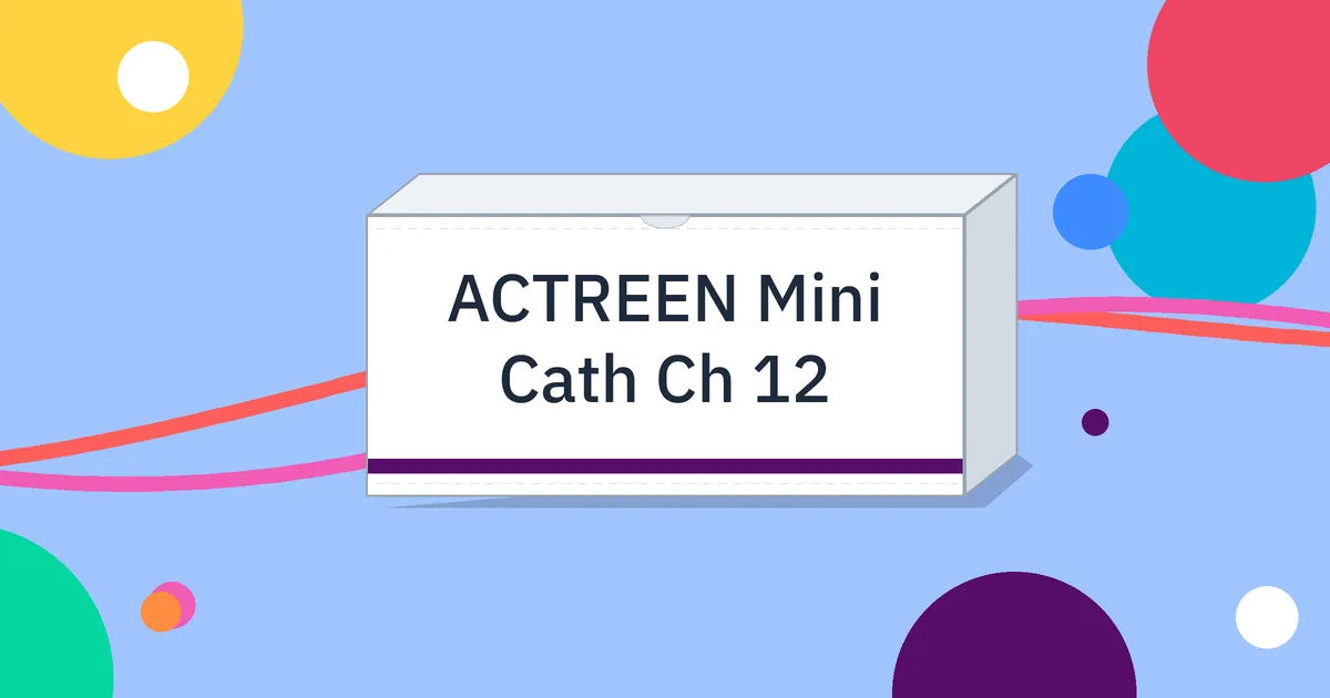 Symbolbild: Packung mit der Aufschrift ACTREEN Mini Cath Ch 12 (PZN 10216965) – Verfügbarkeit und Bezug in Apotheken in Frankfurt am Main