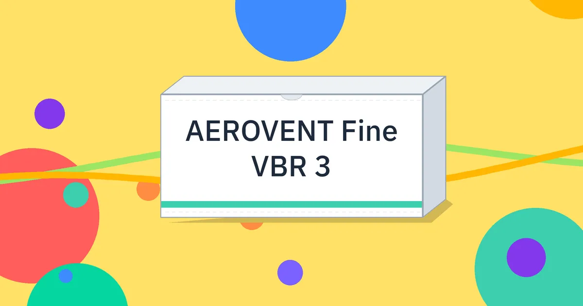 Symbolbild: Packung mit der Aufschrift AEROVENT Fine VBR 3 (PZN 01076525) – Verfügbarkeit und Bezug in Apotheken in Frankfurt am Main
