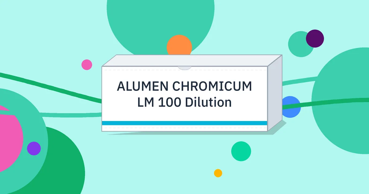 Symbolbild: Packung mit der Aufschrift ALUMEN CHROMICUM LM 100 Dilution (PZN 13316064) – Verfügbarkeit und Bezug in Apotheken in Frankfurt am Main