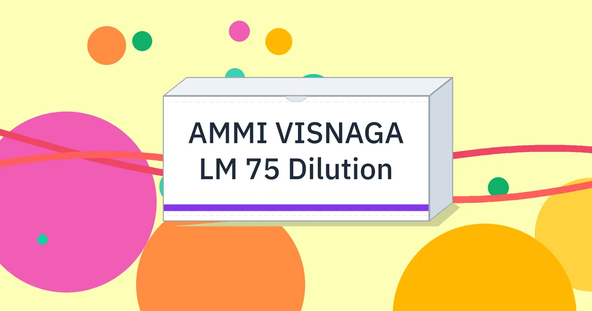 Symbolbild: Packung mit der Aufschrift AMMI VISNAGA LM 75 Dilution (PZN 12760472) – Verfügbarkeit und Bezug in Apotheken in Frankfurt am Main