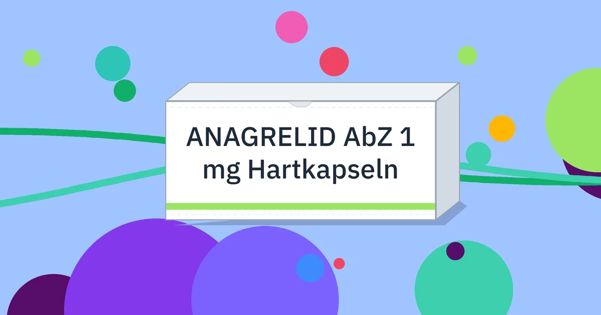 Symbolbild: Packung mit der Aufschrift ANAGRELID AbZ 1 mg Hartkapseln (PZN 13231770) – Verfügbarkeit und Bezug in Apotheken in Frankfurt am Main
