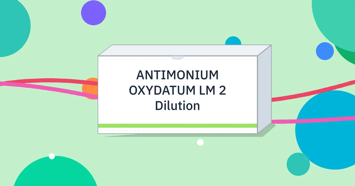 Symbolbild: Packung mit der Aufschrift ANTIMONIUM OXYDATUM LM 2 Dilution (PZN 13374073) – Verfügbarkeit und Bezug in Apotheken in Frankfurt am Main
