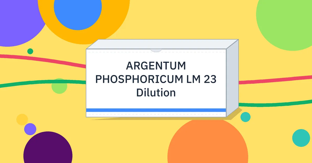 Symbolbild: Packung mit der Aufschrift ARGENTUM PHOSPHORICUM LM 23 Dilution (PZN 12769705) – Verfügbarkeit und Bezug in Apotheken in Frankfurt am Main